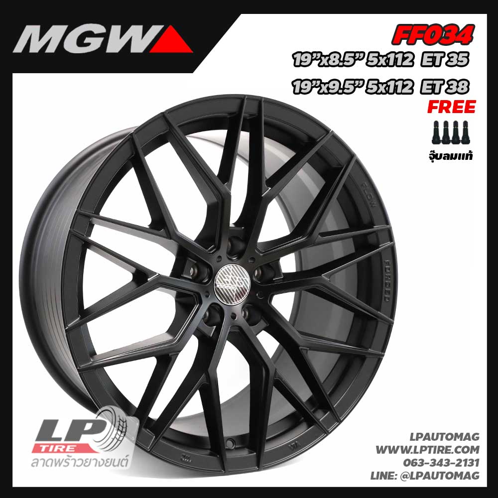 ล้อแม็ก Mgw ลาย 305forged Ff034 Flowforming ขอบ 19นิ้ว สีดำด้าน ล้อ